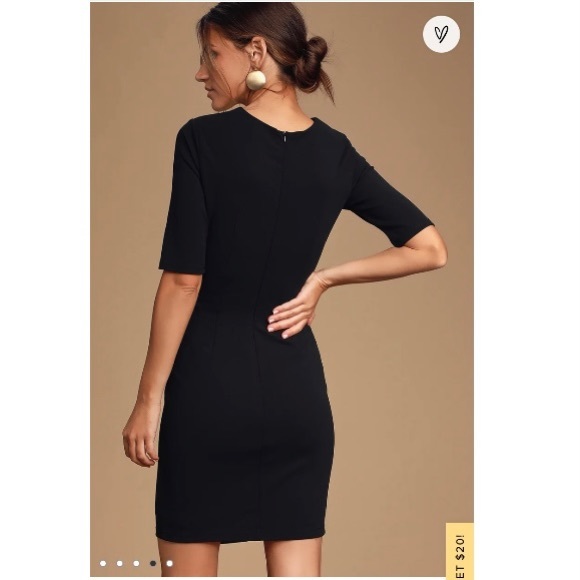 Lulus | Dresses | Lulus Westwood Black Half Sleeve Sheath Dress | Poshmark